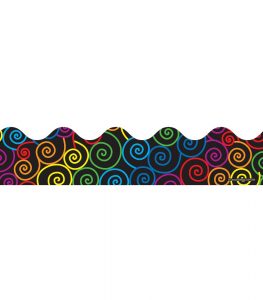 Rainbow Swirls Scalloped Borders - Teachers Bazaar : Teachers Bazaar