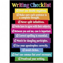 Writing Checklist Chart - Teachers Bazaar : Teachers Bazaar