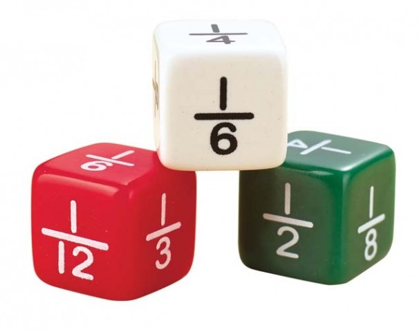 Fraction Dice 6 Pack - Teachers Bazaar : Teachers Bazaar