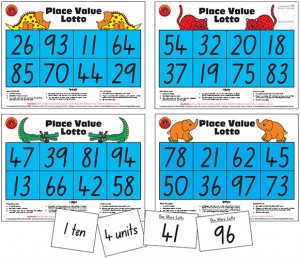 Place Value Lotto - Teachers Bazaar : Teachers Bazaar