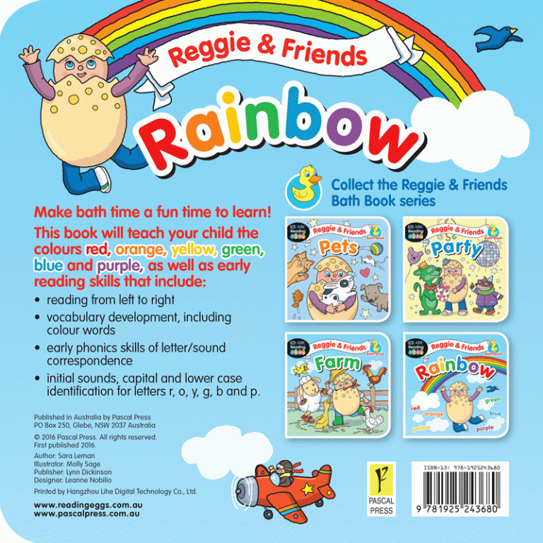 ABC Reading Eggs Reggie & Friends Bath Books- Rainbow - Teachers Bazaar ...