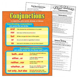 Conjunctions Learning Chart - Teachers Bazaar : Teachers Bazaar