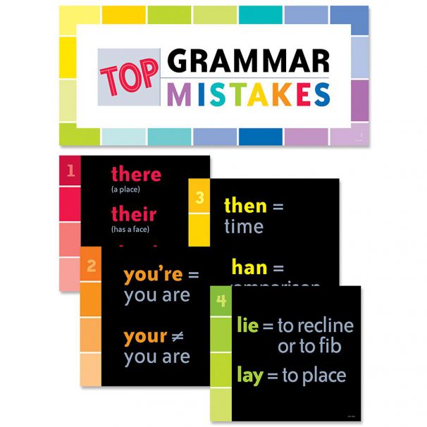 Top Grammar Mistakes Painted Bulletin Board - Teachers Bazaar ...